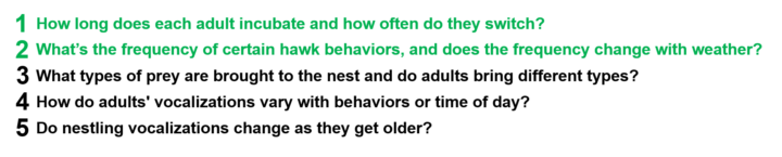 Hawk Happenings: Final Report – Bird Cams Lab